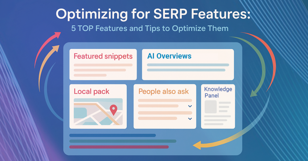 Optimizing for 5 TOP SERP Features. Tips and Advice